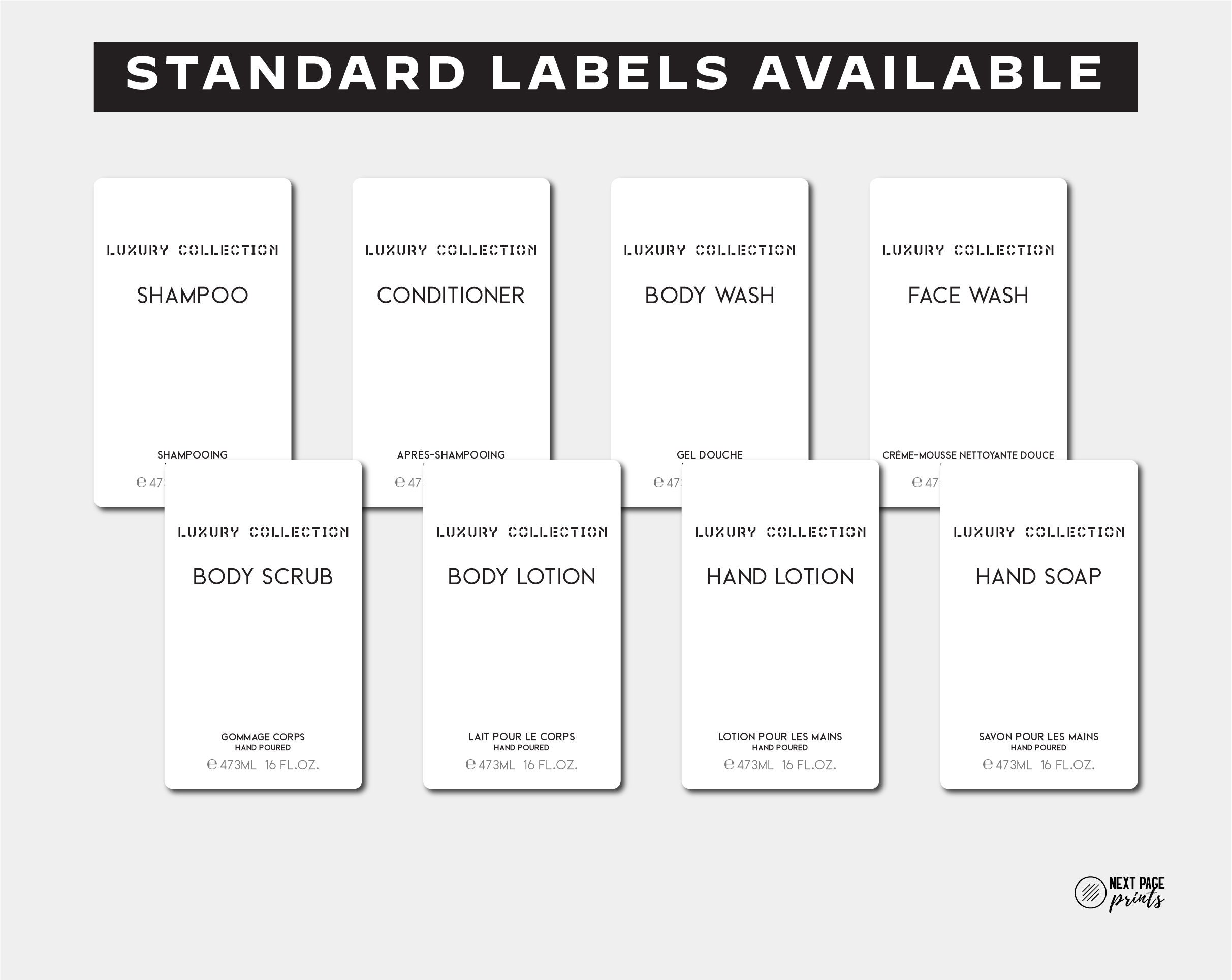 Customizable Soap Bottle Labels - Shampoo, Conditioner, Body Wash, Hand ...