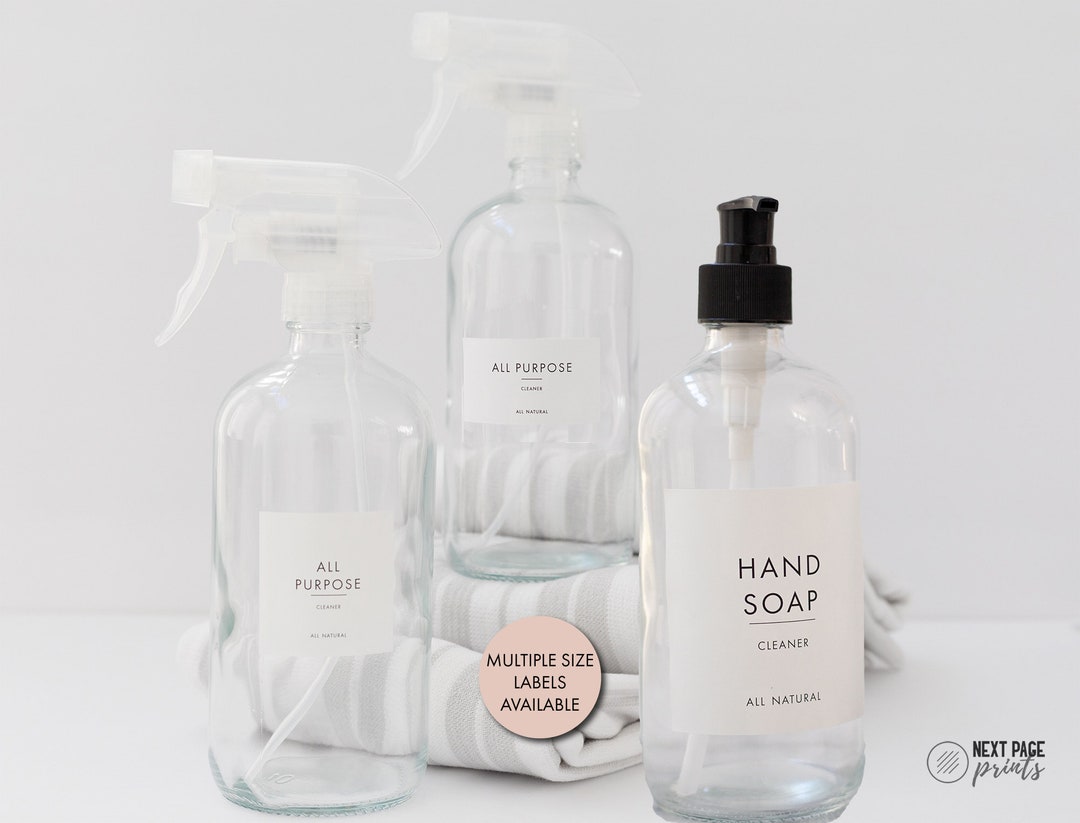 Set: 12 Modern Household Cleaner Organization Labels • Customization ...