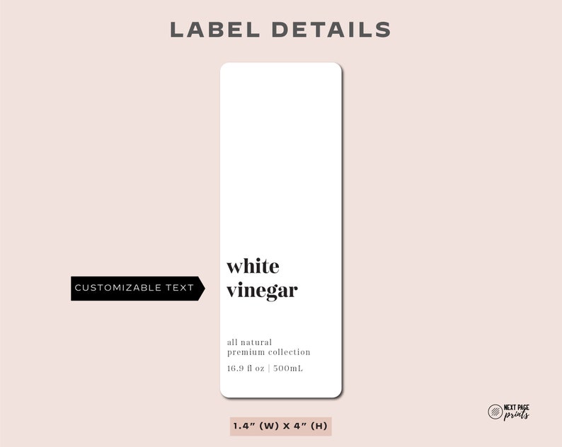 6 Modern Oil Vinegar Sauce Labels Customizable Minimalist - Etsy