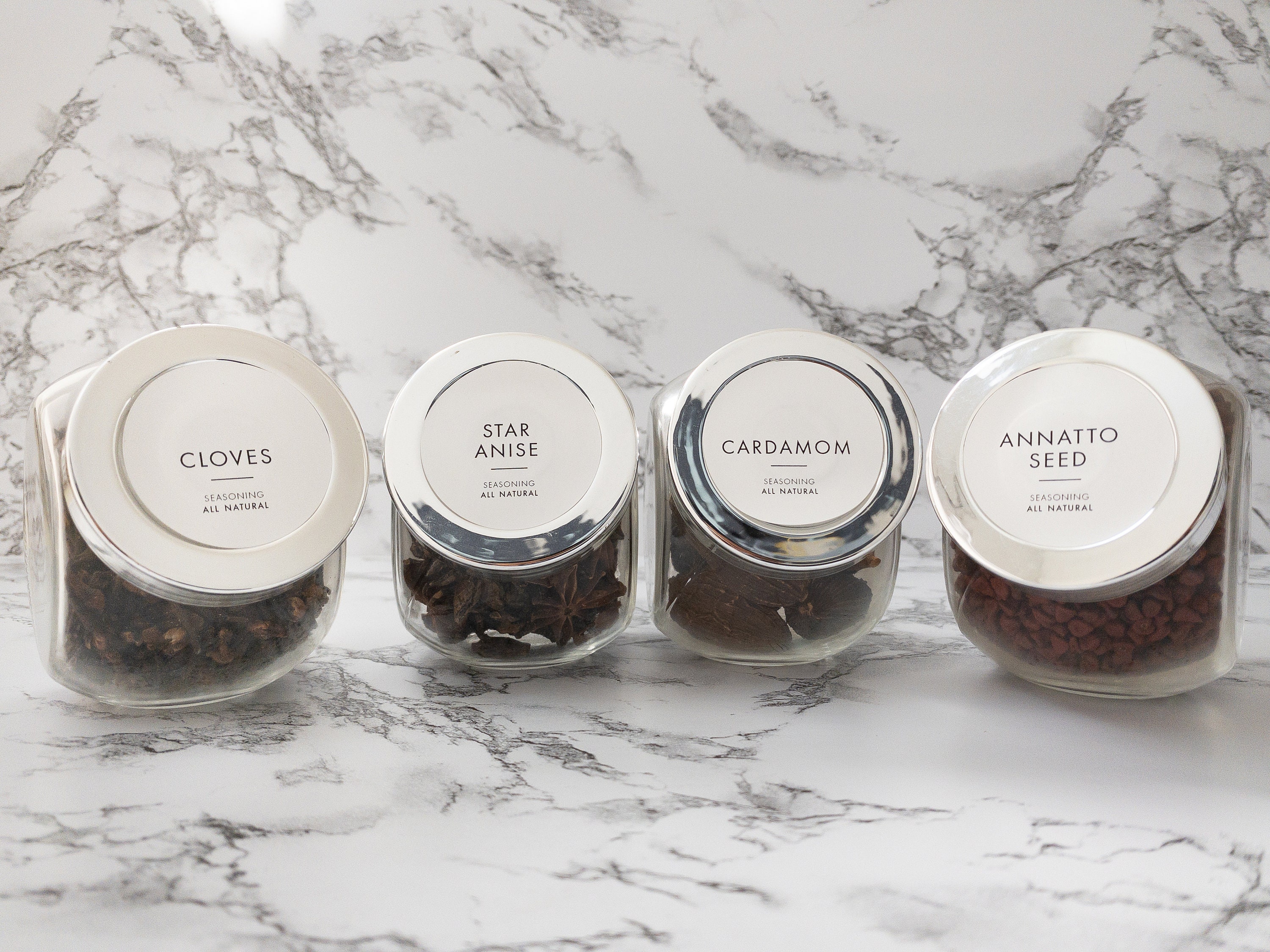 Modern Circle Round Spice Jar Labels Customization - Etsy
