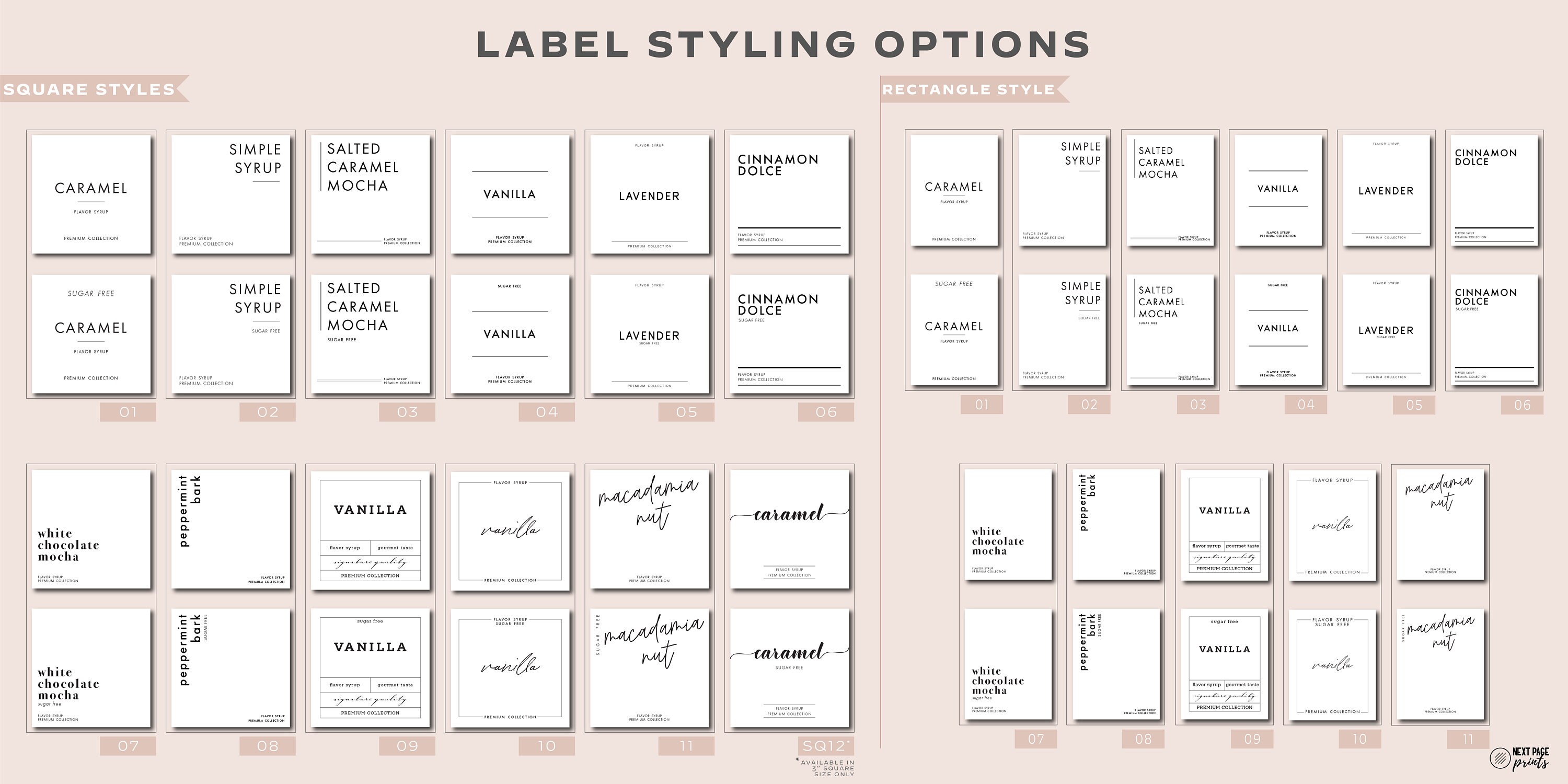 Coffee Flavor Syrup Dispenser Custom Label Gold Spout - Etsy