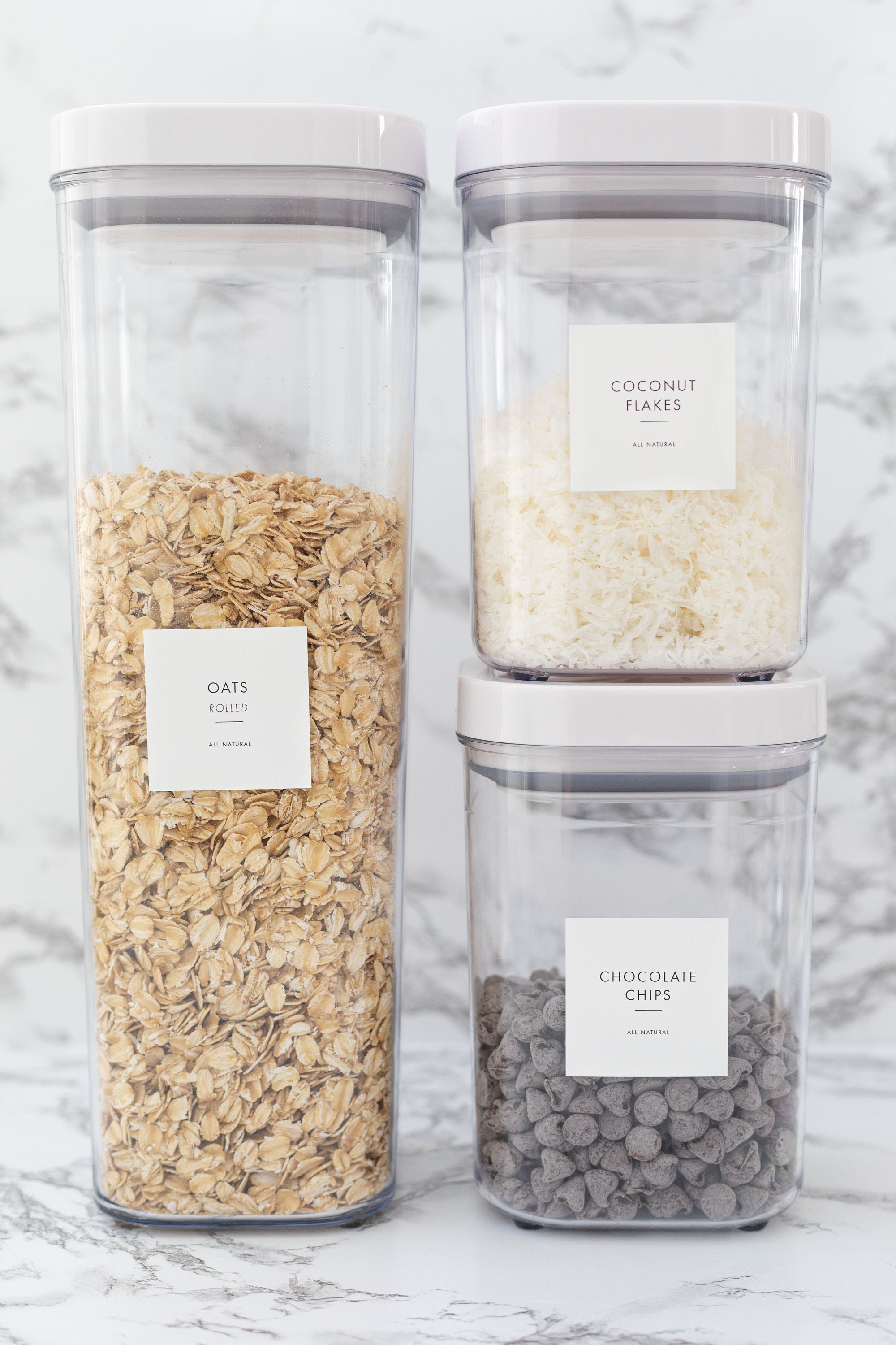 Modern Pantry Food Labels Customizable Circle Square or | Etsy