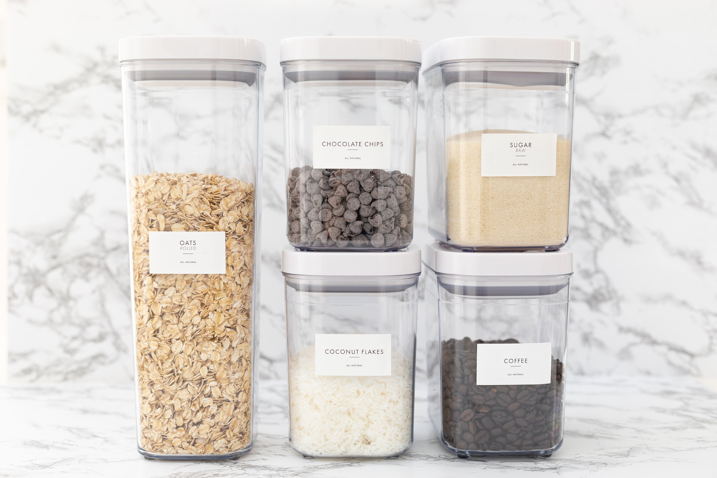 Modern Pantry Food Labels Customizable Circle Square or | Etsy