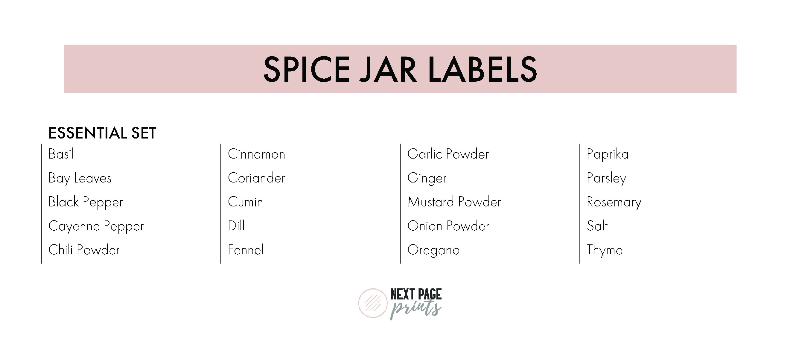 Modern Rectangle Spice Jar Labels • Customization • 1.25" X 2.25 ...