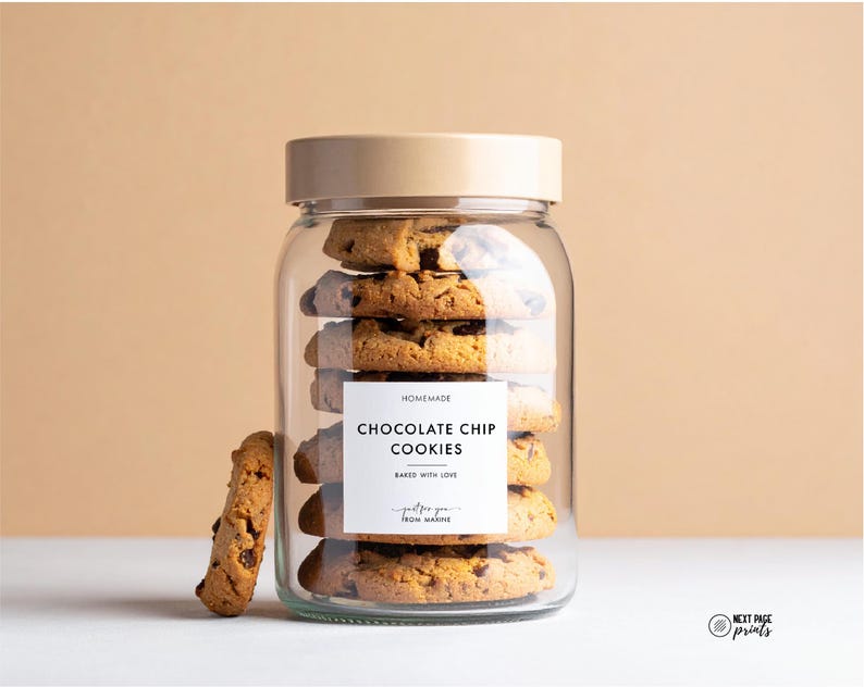 Personalized Cookie Baked Goods Stickers, Custom Homemade Cookie Labels ...