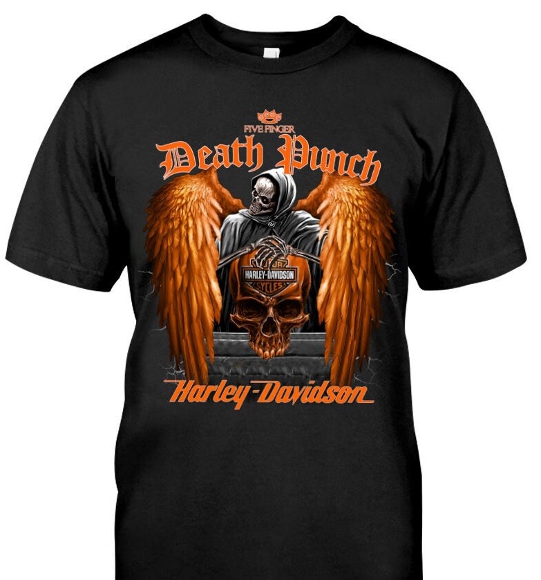Official Harley-davidson Tshirt, Hot Harley Motorcycles Fire Skull ...