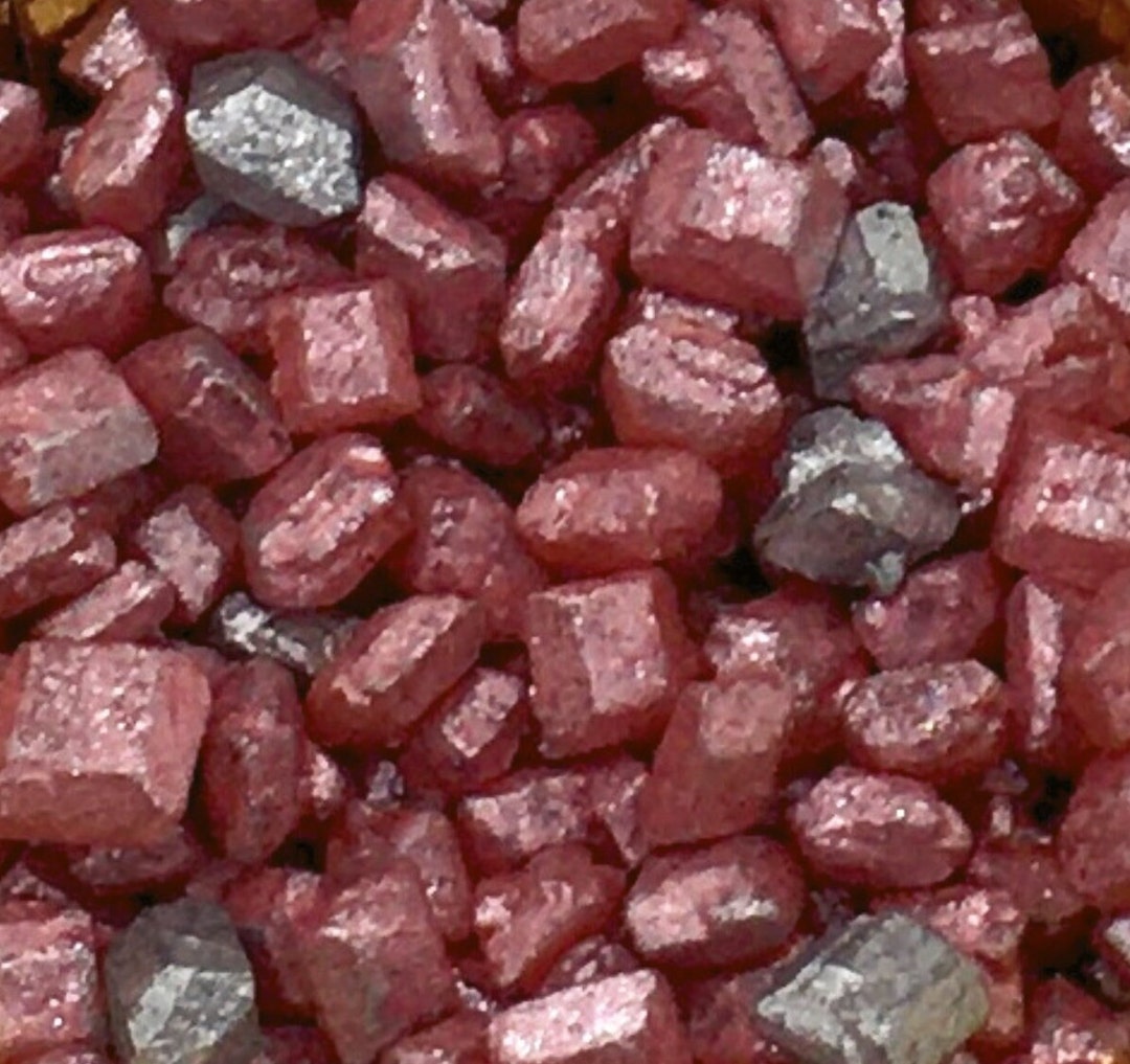 Rock Candy Salmon & Silver | Mini Rock Candy Gems | Geode Cakes - Etsy