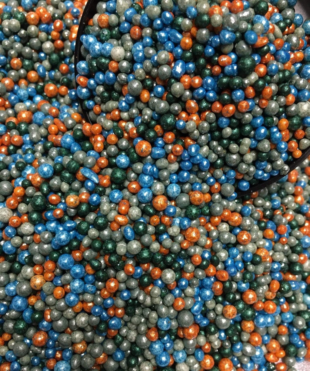 Sprinkles Mini Sugar Pearls 3.2 Oz. Bag Sparkly Orange, Sage, Green ...