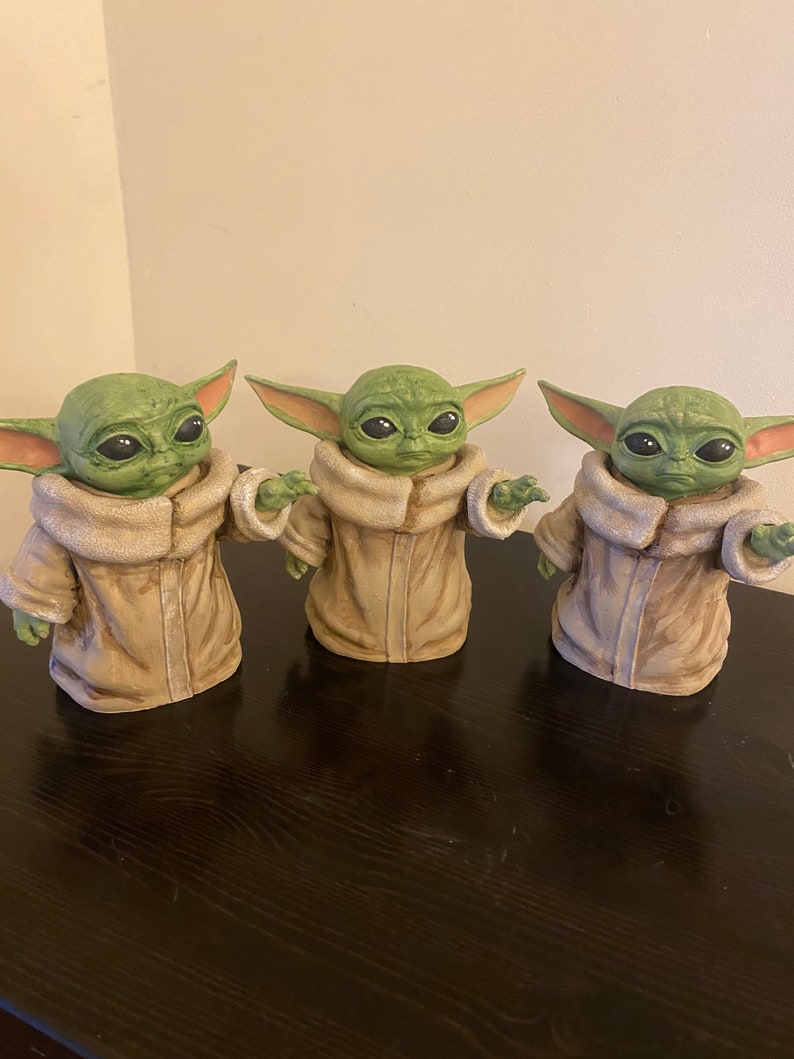 Hand Painted Grogu baby Yoda 3D Printed - Etsy UK