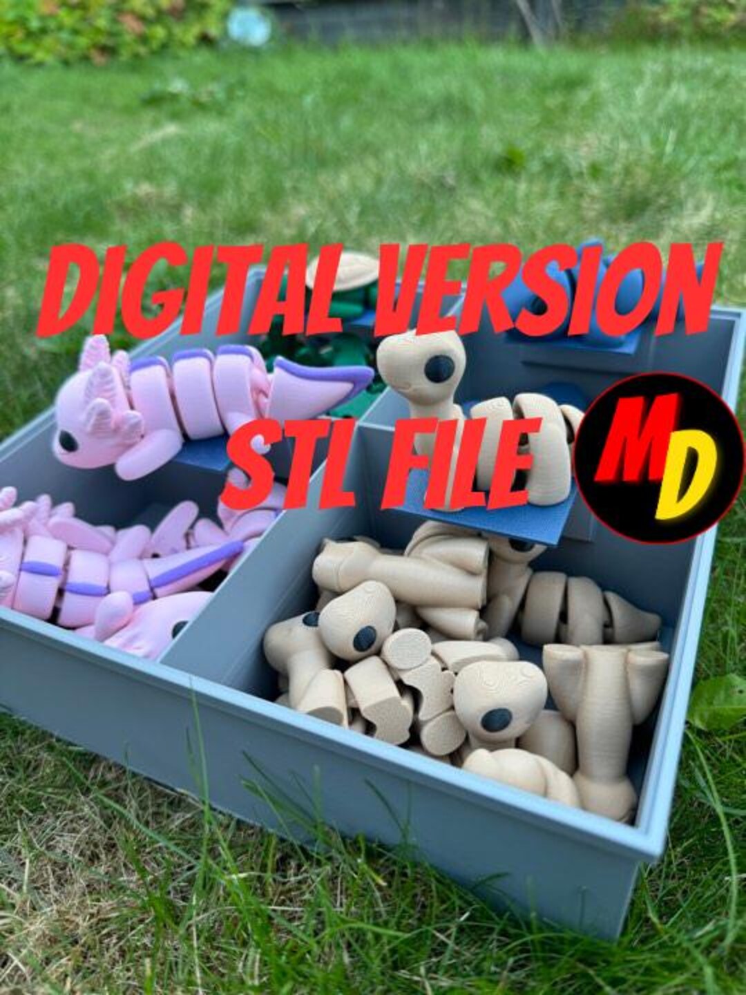 2 in 1 *digital STL FILE* 2x2 Mini Figure/animals Selling Storage and ...