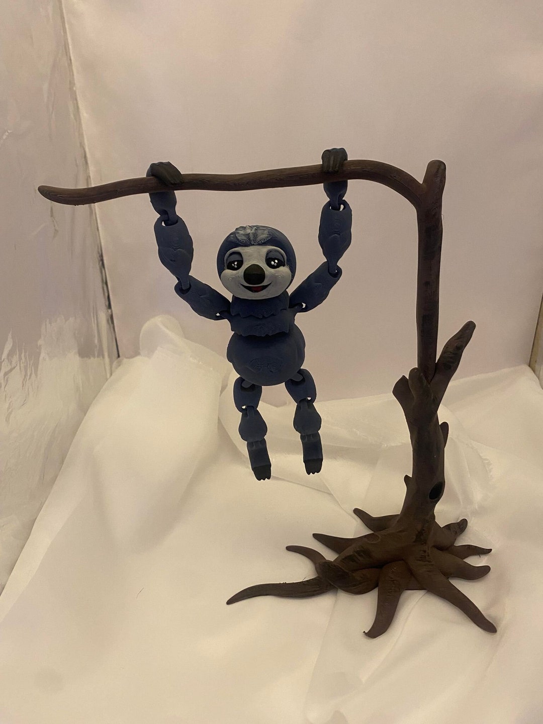 Hanging Flexi Sloth With Stand Hand Painted 3D Printed - Etsy