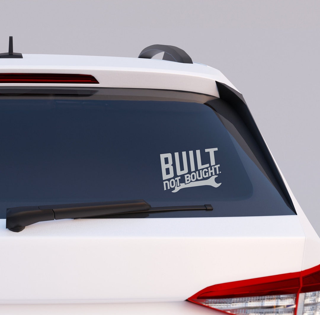 Retro Built Not Bought, Bumper Sticker/decal in Choice of Sizes and ...