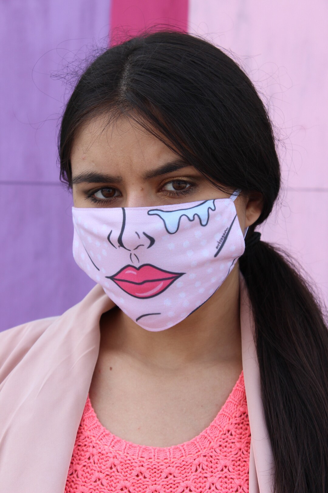 Pop Art Face Mask Artsy Face Mask Halloween Face Mask - Etsy