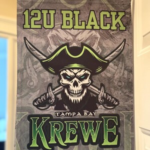 Custom Hockey Team Locker Room Flag: Double-sided Sign With Magnetic ...