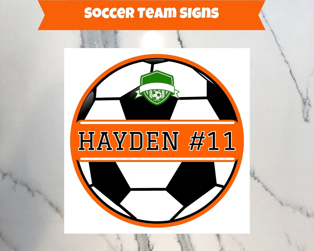 Custom Soccer Team Sign, Soccer Door Signs, Soccer Ball Locker Sign ...