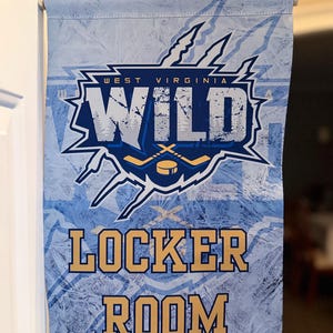 Custom Hockey Team Locker Room Flag: Double-sided Sign With Magnetic ...