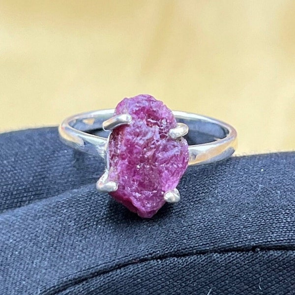 Raw Ruby Ring - Etsy