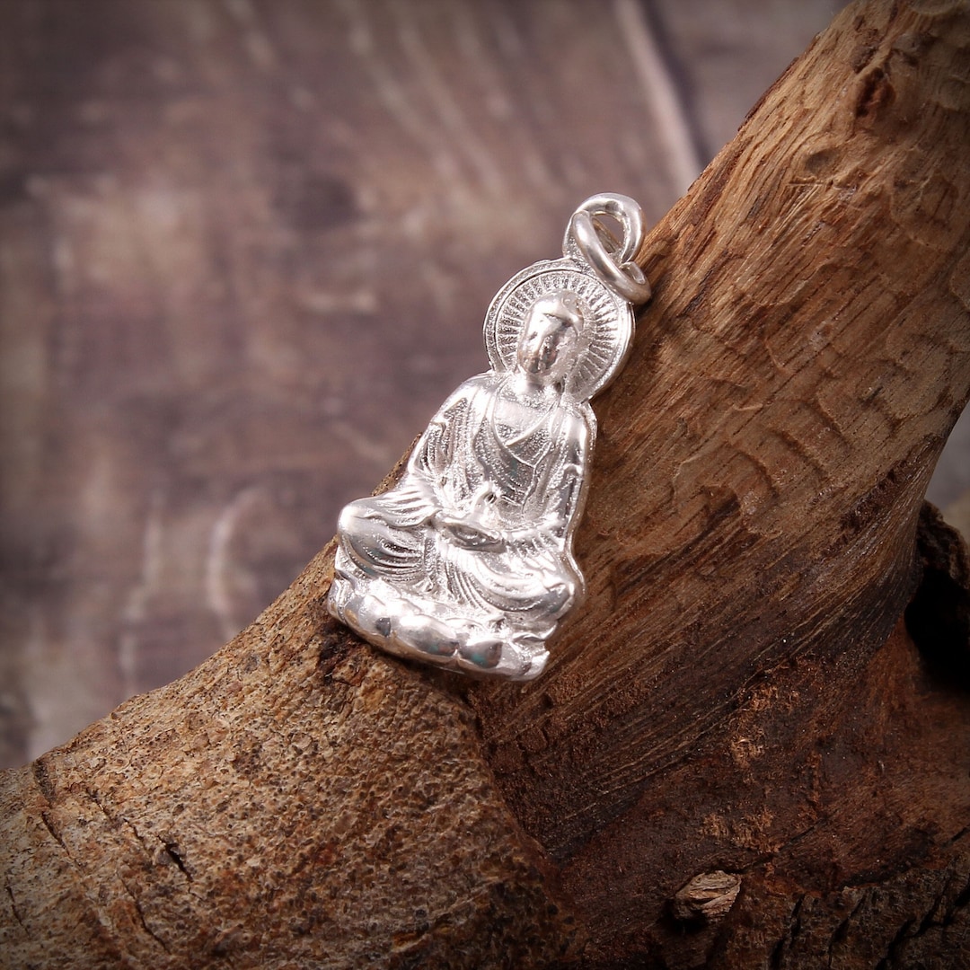 Handmade Sterling Silver Buddha Pendant Necklace: Spiritual Jewelry - Etsy