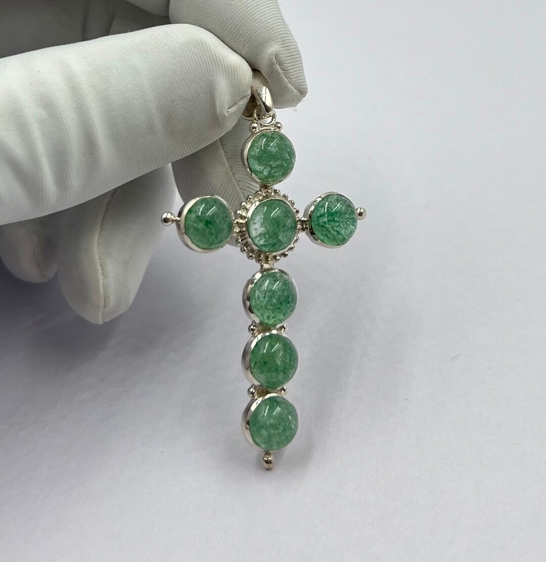 Genuine Emerald Quartz Gemstone Pendant for Women Handmade Jewelry for ...