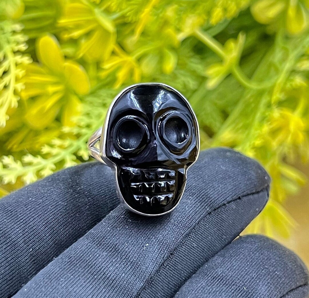 Mans Handmade Skull Ring, 925 Sterling Silver Ring, Handmade Silver ...