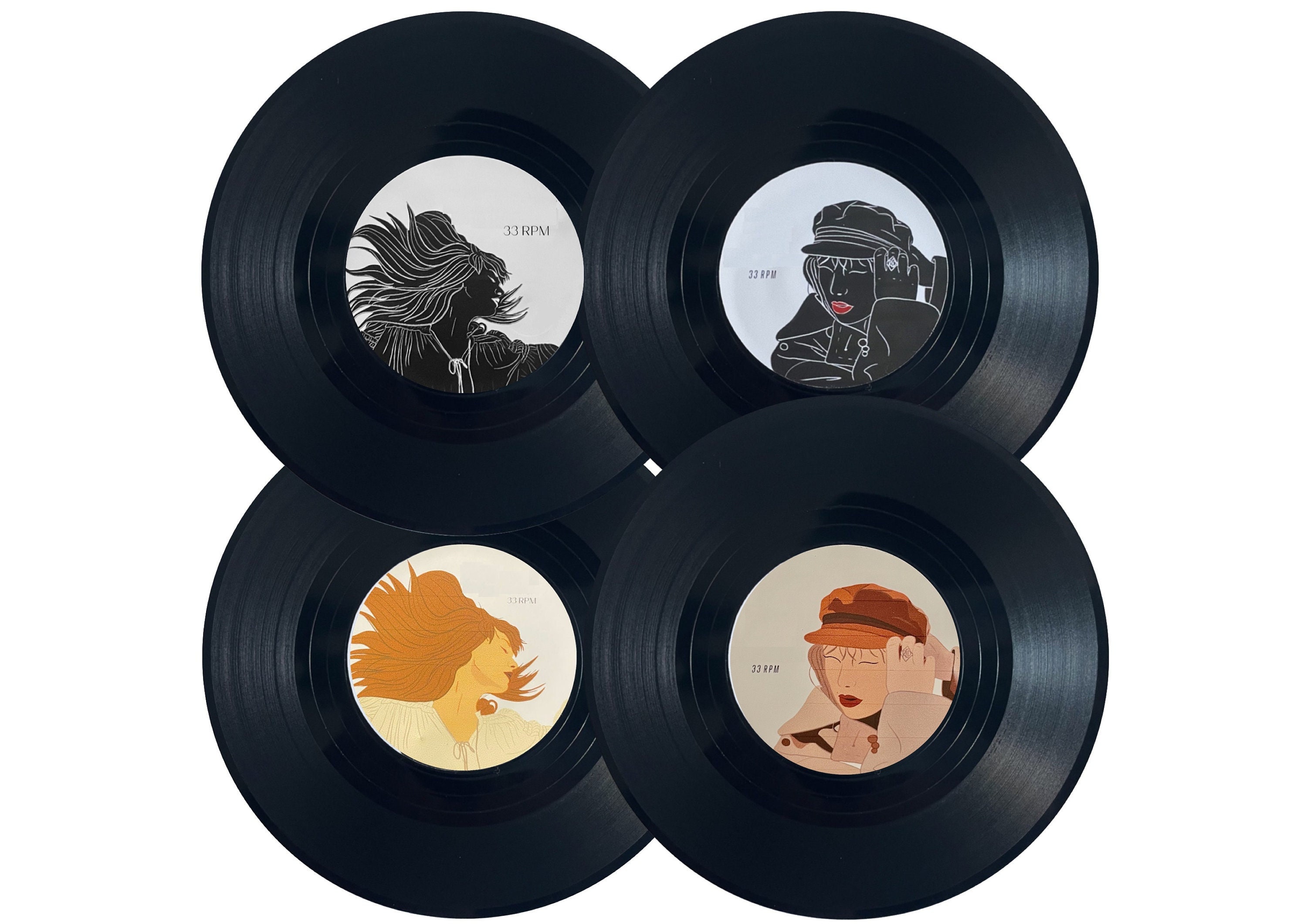 Vinyl Record Coasters TS TV Themed - Etsy