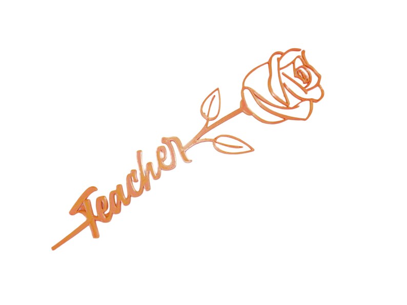 3D Teacher Rose Gift - Etsy