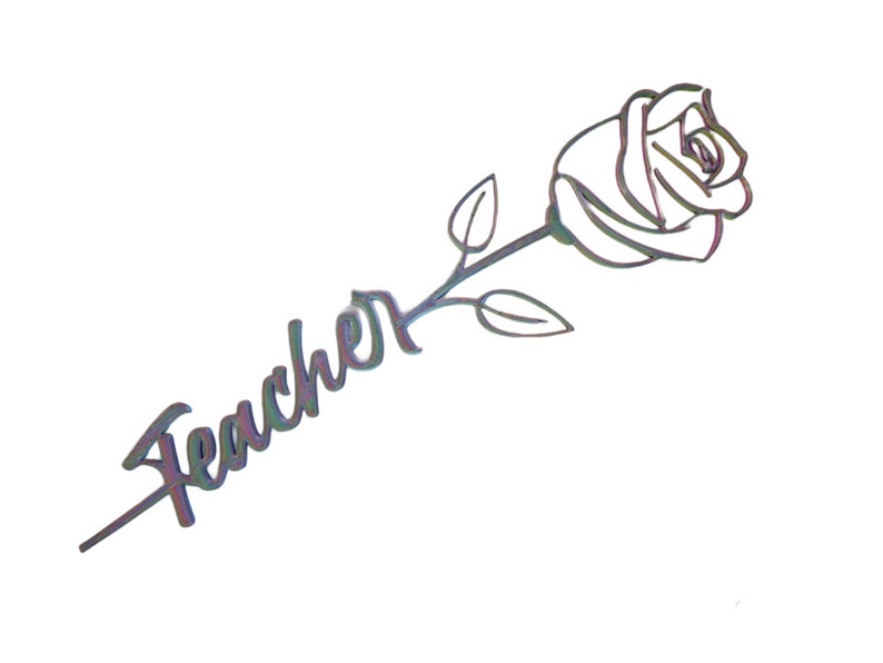 3D Teacher Rose Gift - Etsy