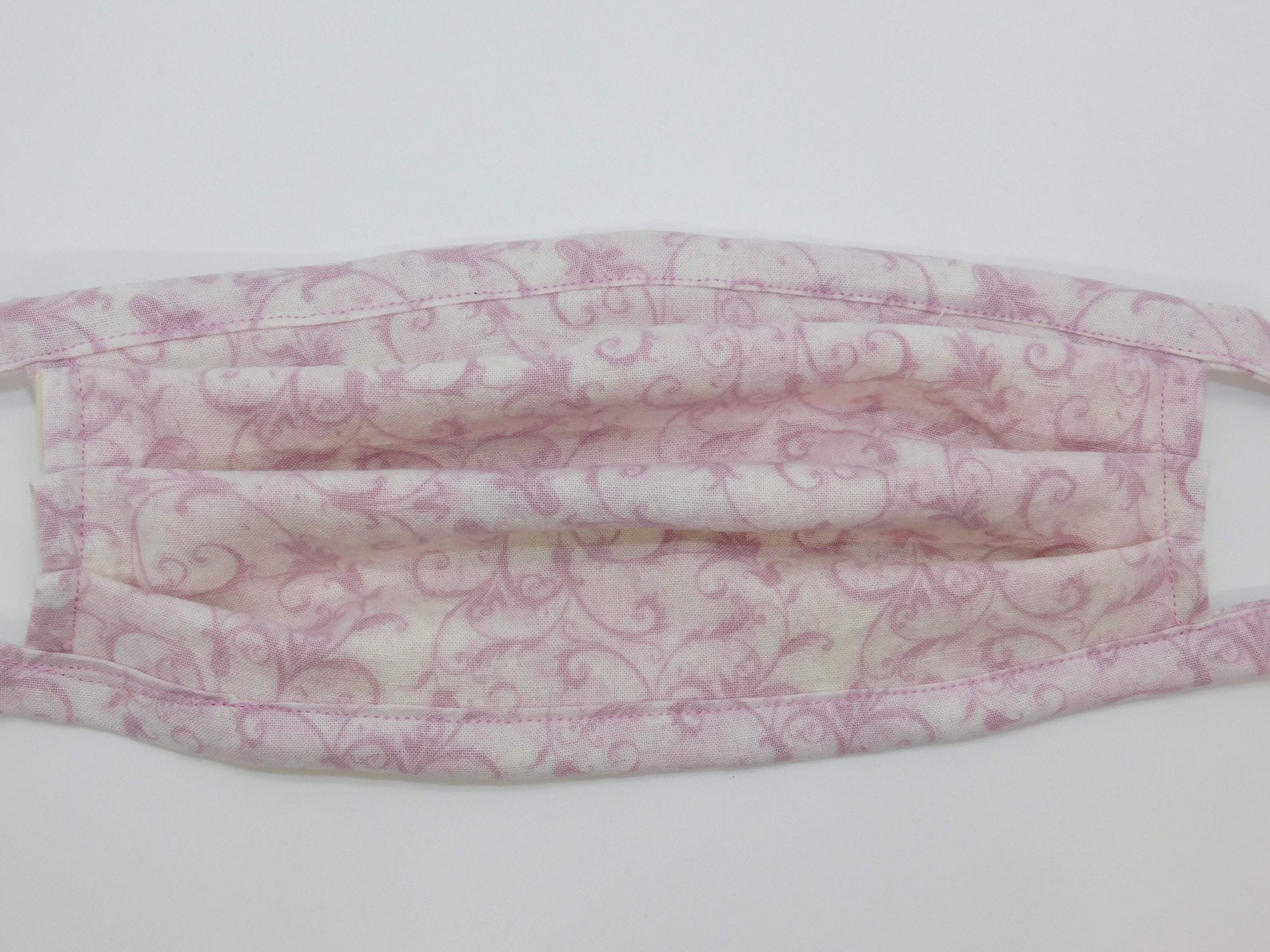 Light Pink Feminine Scrolls Mask | Etsy