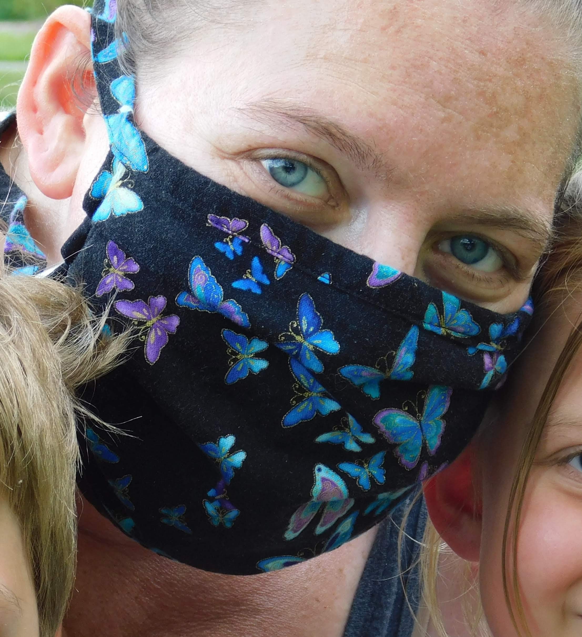 Floating Blue Butterflies Mask - Etsy