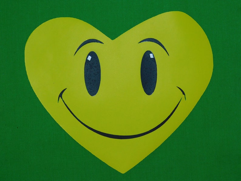 Smiley Face Heart Mask - Etsy