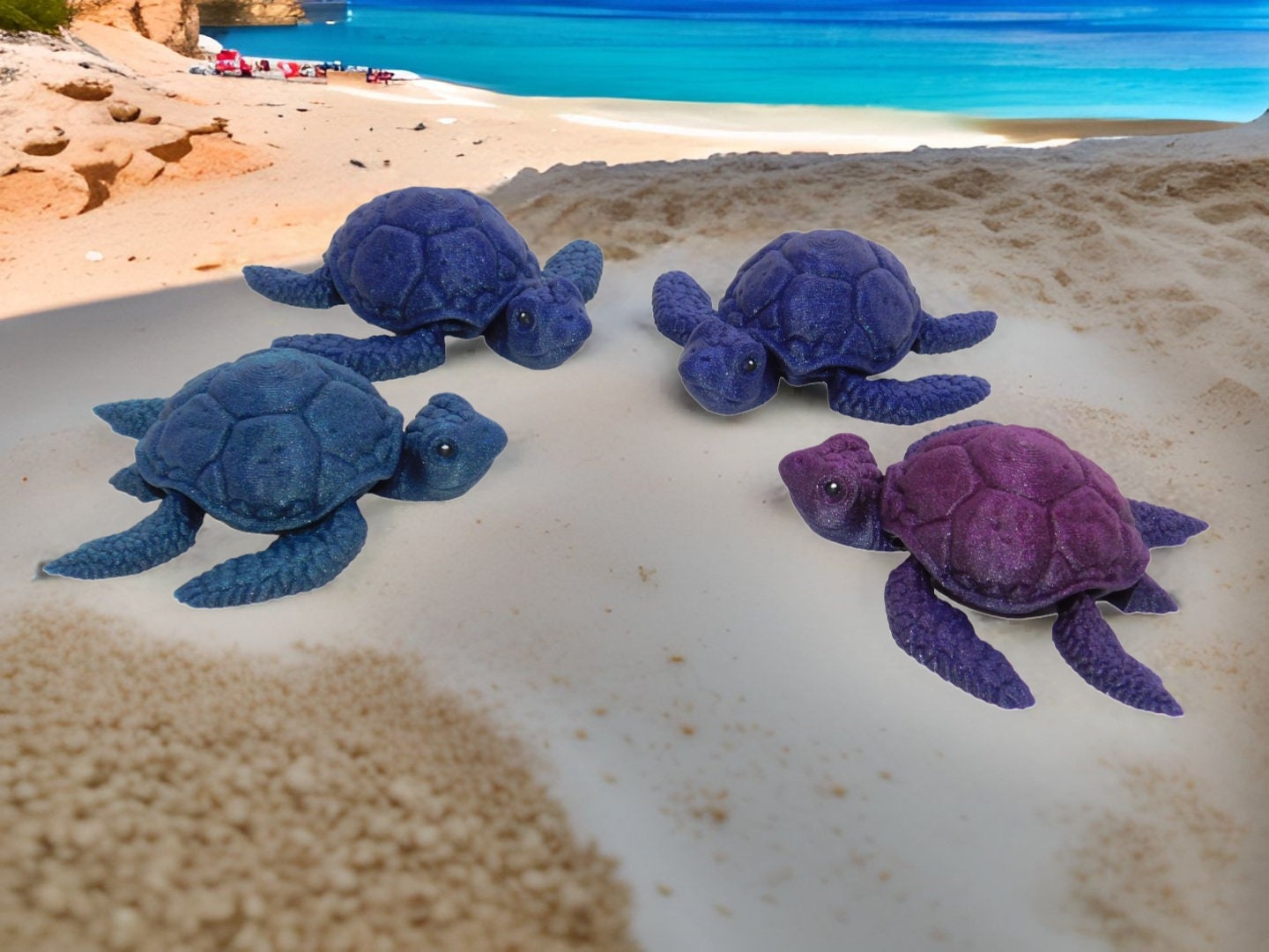 3D Articulated Sea Turtle - Etsy