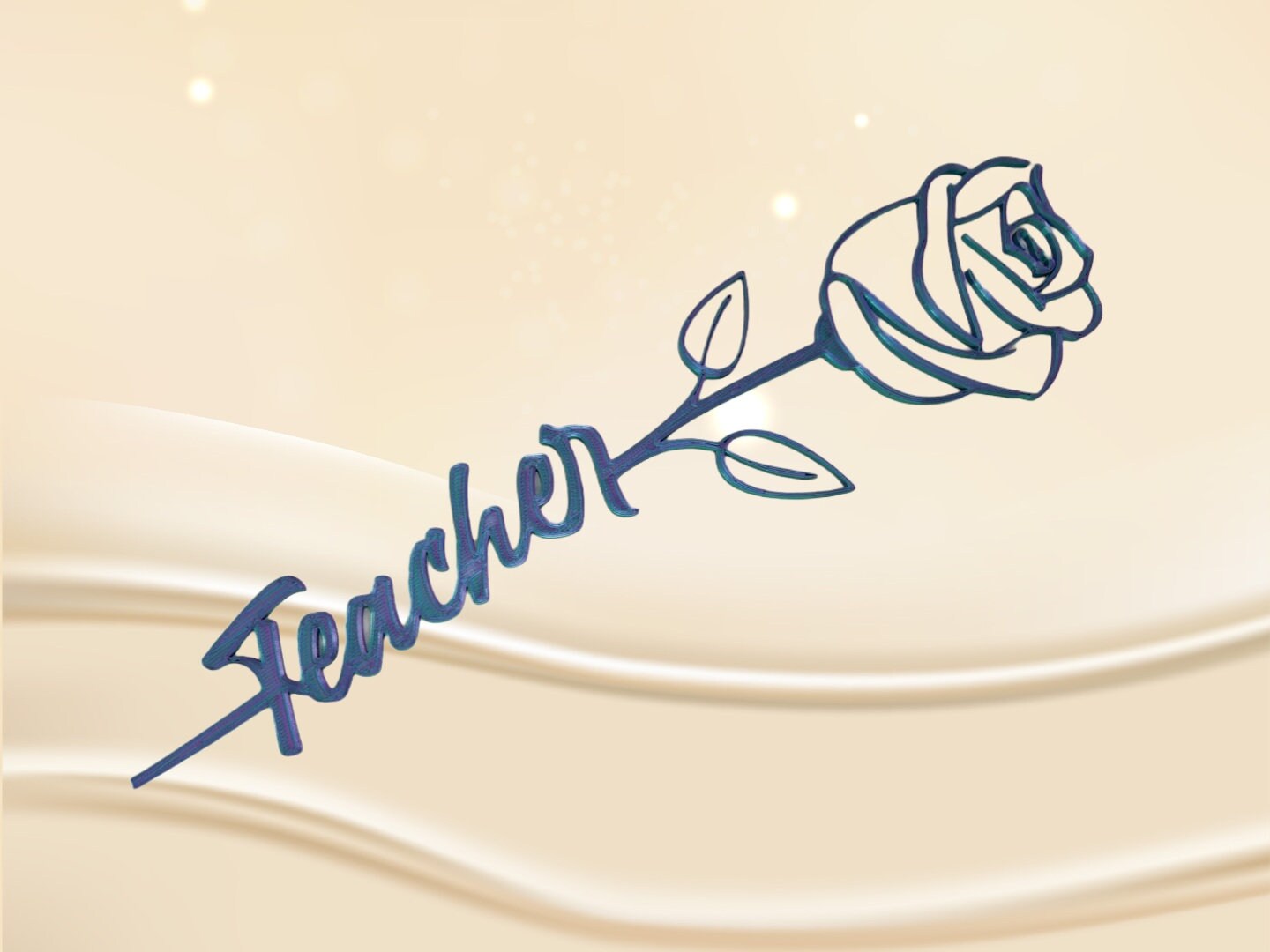 3D Teacher Rose Gift - Etsy
