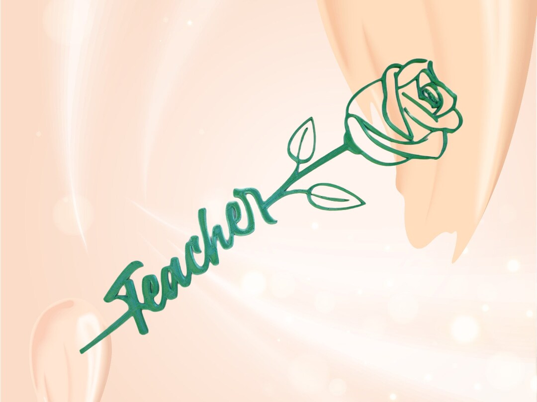3D Teacher Rose Gift - Etsy