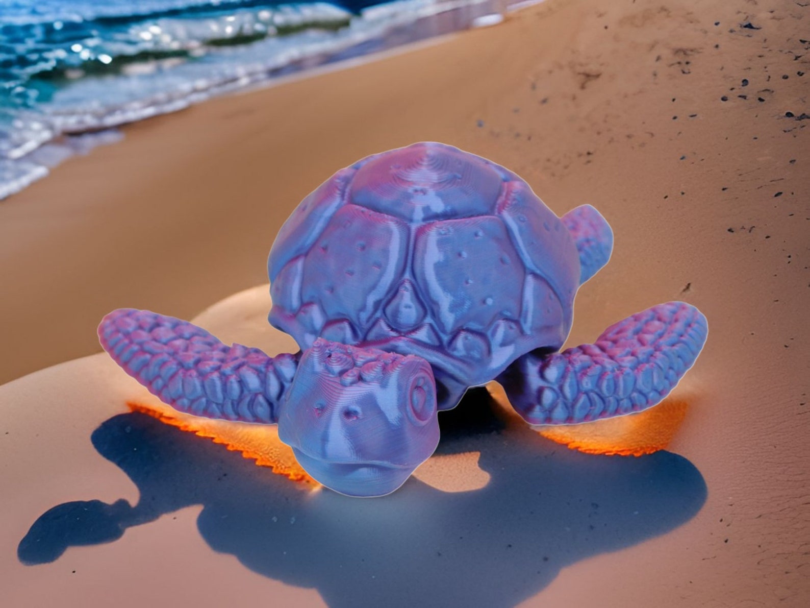 3D Articulated Sea Turtles - Etsy