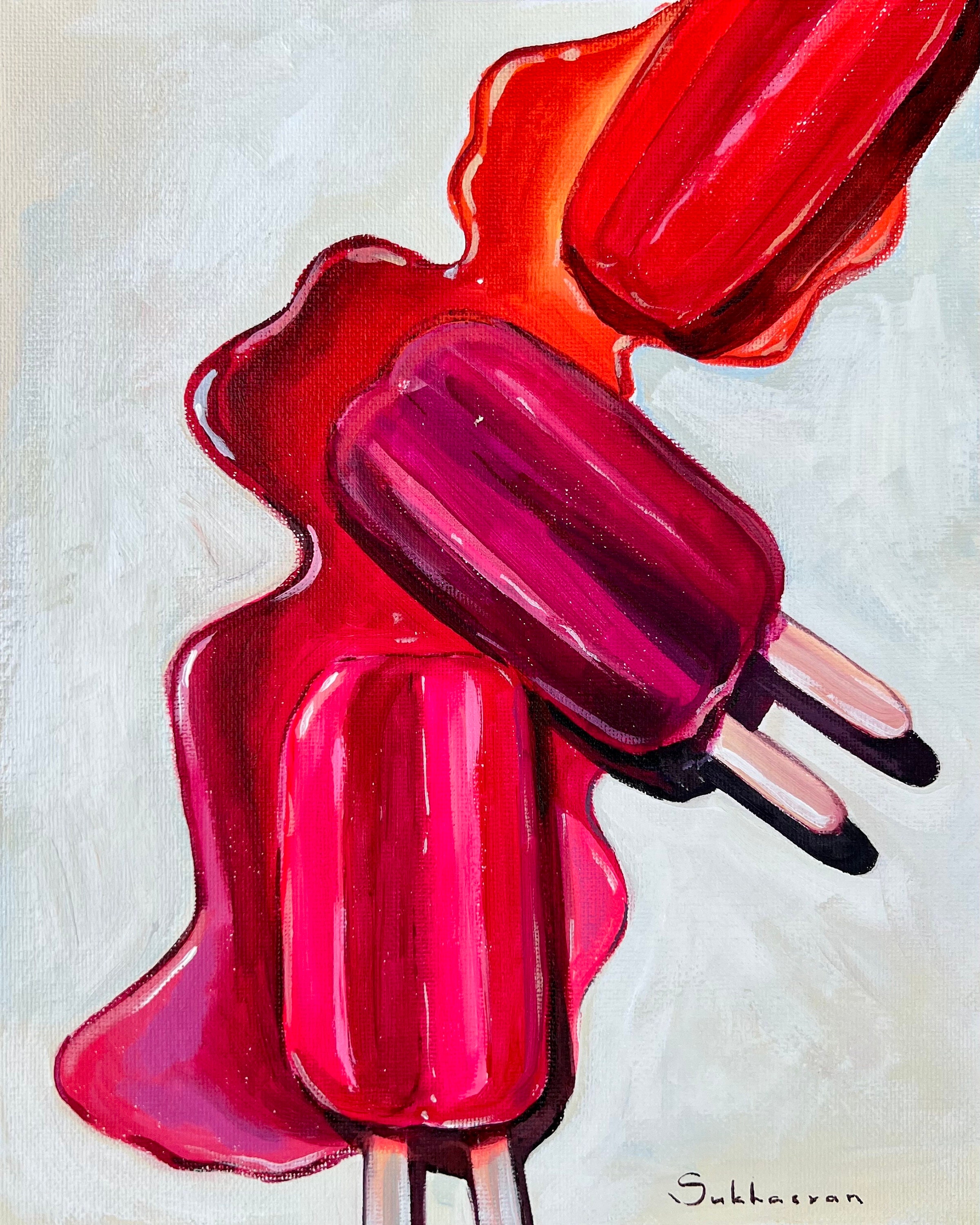 Still Life With Melted Popsicles. Original Acrylic Painting on - Etsy