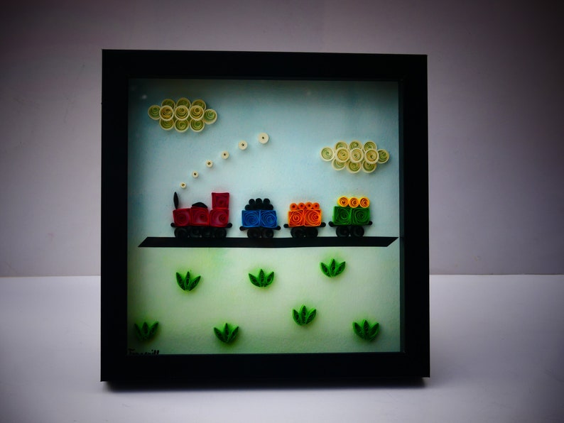 3-D Quilled Train Wall Art for Boy Room or Baby Room - Etsy