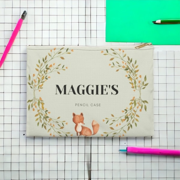 Fox Pencil Case - Etsy