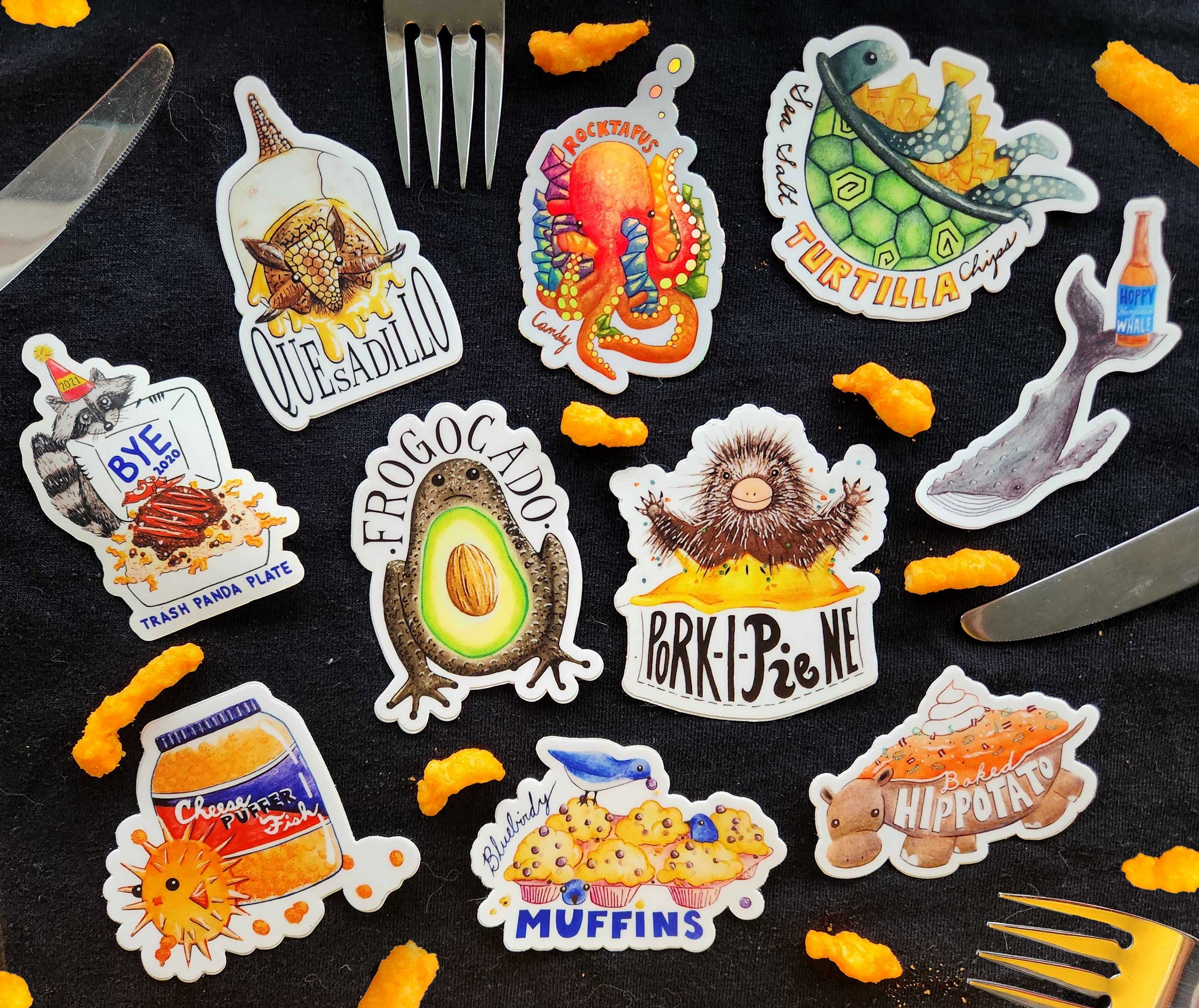 The Animal Food Pun Sticker Gift Bundle - Etsy