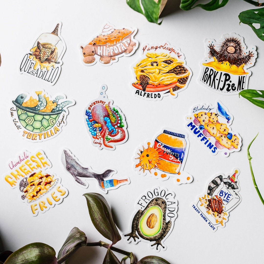 The Animal Food Pun Sticker Gift Bundle - Etsy