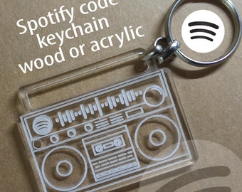 Spotify Qr Code Keychain - Etsy