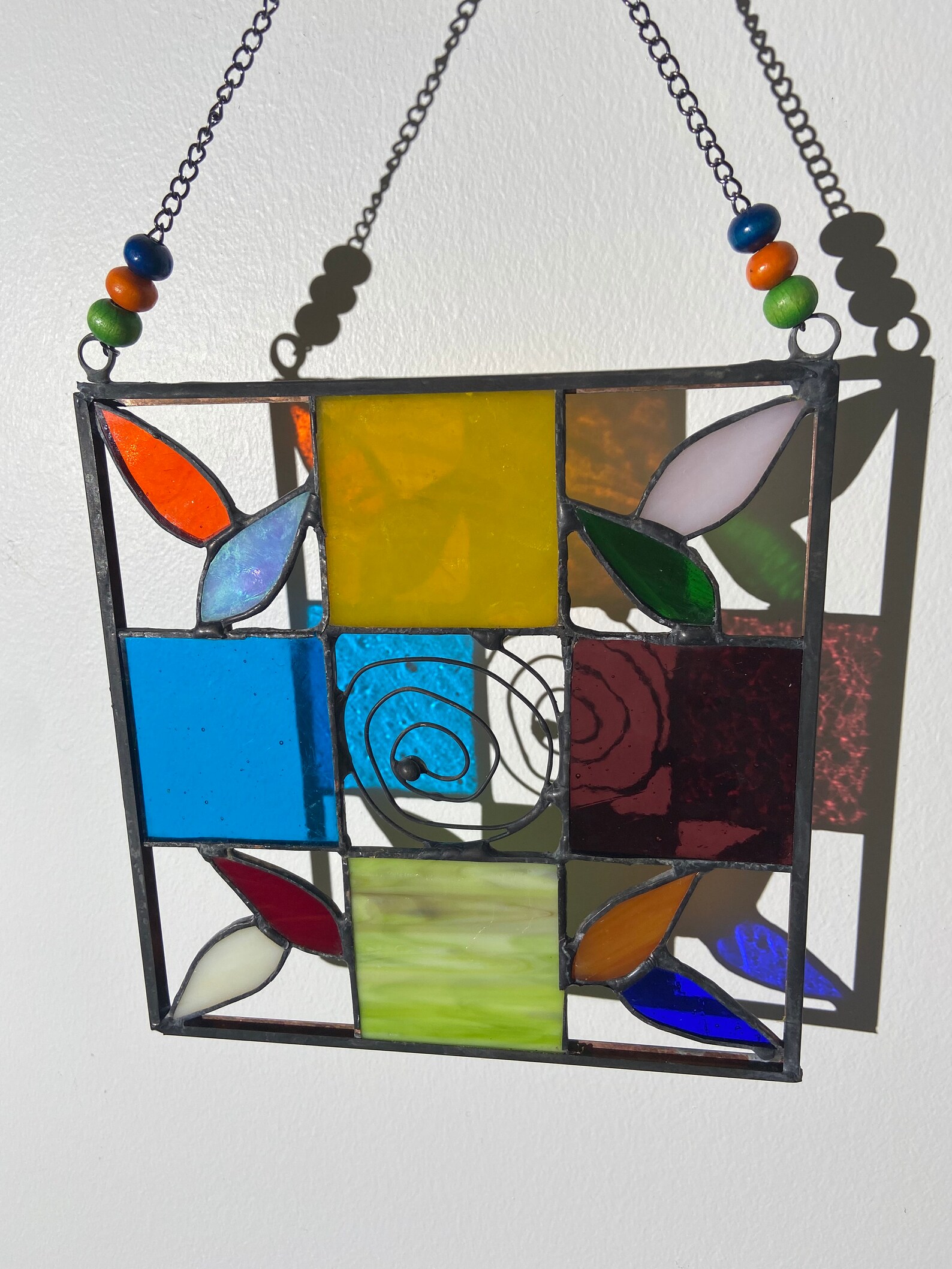 Stained Glass Sun Catchers Home Decor Window Hanging Square - Etsy