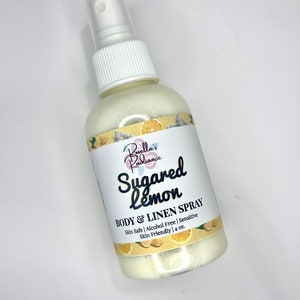 Sugared Lemon Body & Linen Spray | Alcohol Free | Sensitive Skin ...