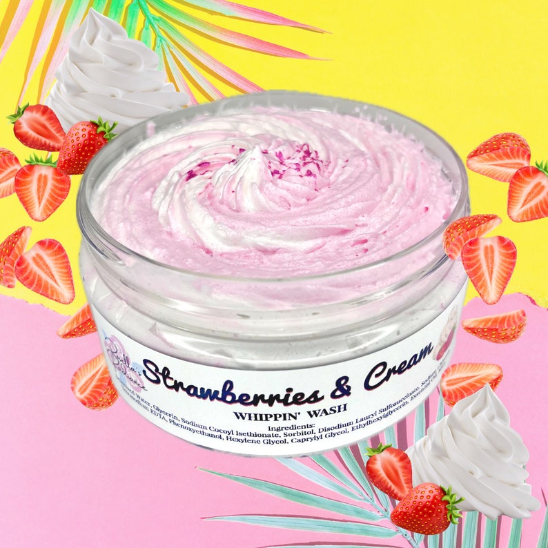 Strawberries & Cream Whippin' Wash | Soaps | Whipped Soaps | Body ...