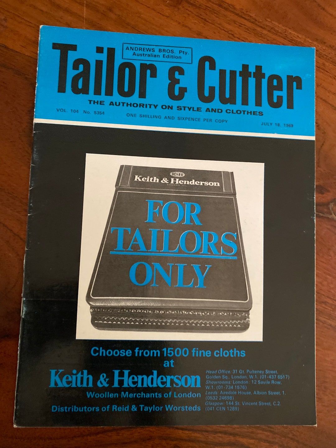 1969 Tailor & Cutter Trade Magazine - Etsy