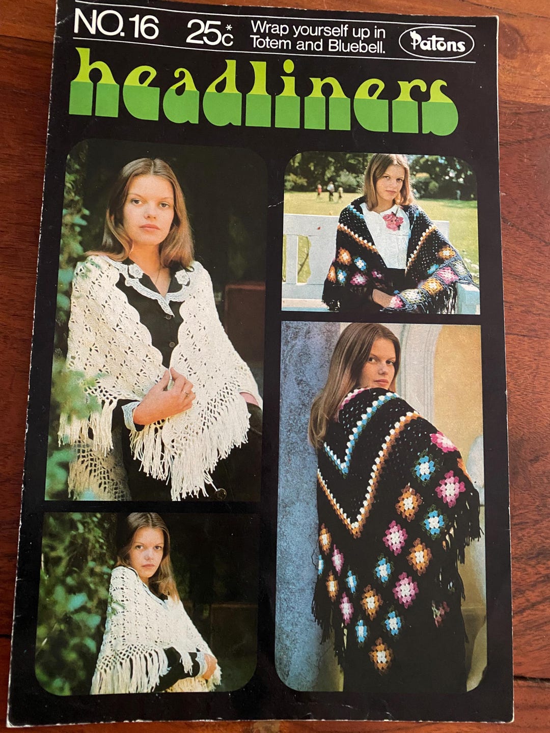 1970s Crochet Shawls Patons No 16 - Etsy