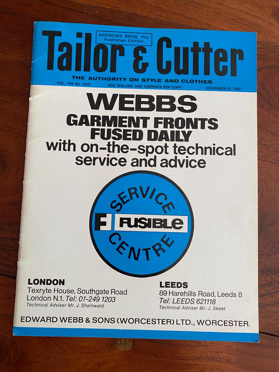 1969 Tailor & Cutter Trade Magazine - Etsy