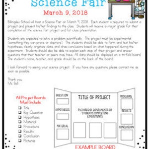 Editable Science Fair Letter and With Board Headers - Etsy