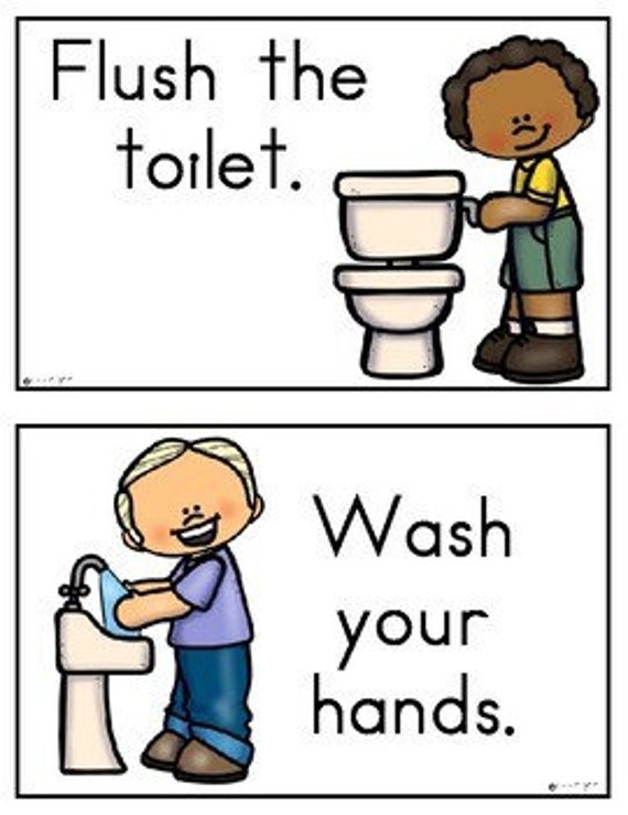 Flush School Toilet Clipart