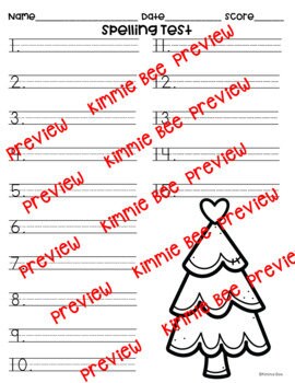 Spelling Test Printable Sheets and Data Tracker - Etsy Canada