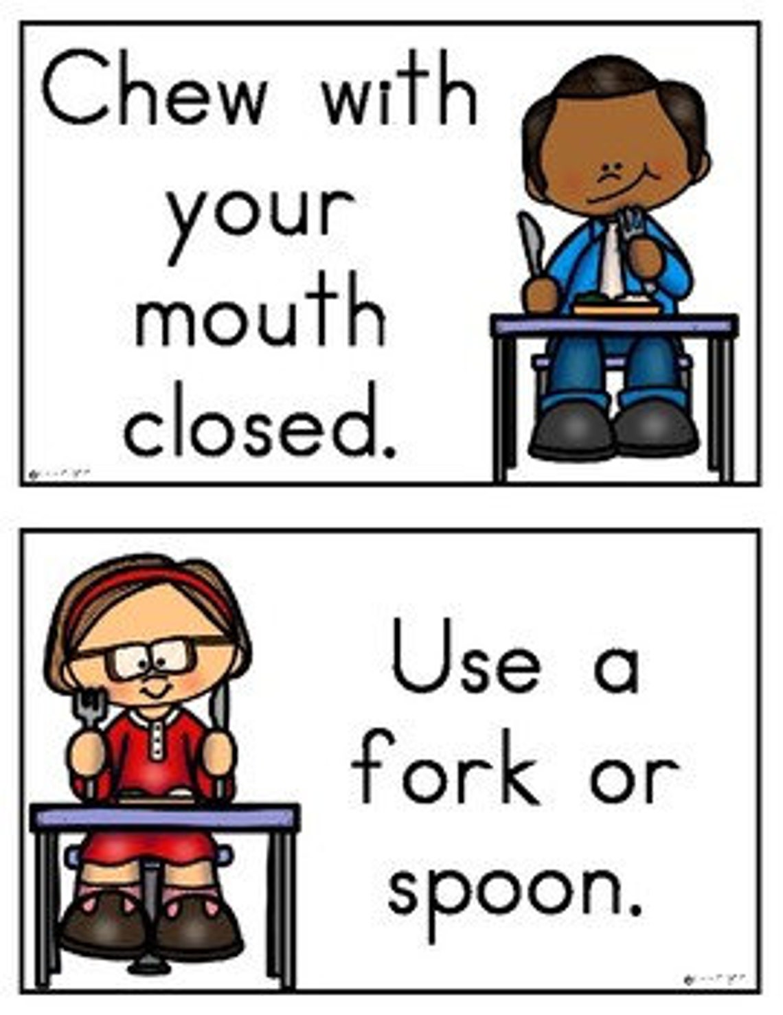 School Lunchroom/cafeteria Rules Posters - Etsy